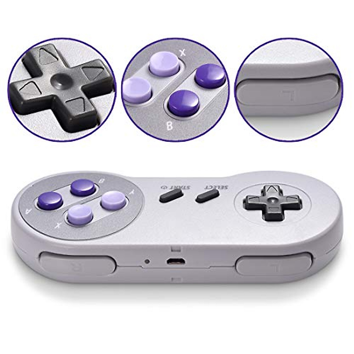 suily Wireless USB Controller for SNES NES Emulator, 2.4GHz USB Gamepad Classic Game Controller Joypad for Windows Laptop PC Mac Raspberry PI System (2 Pack)