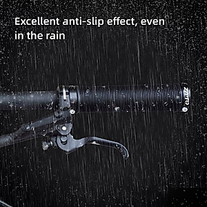 ZTTO Bike Handlebar Grips, Double Lock Bicycle Handle Bar Soft Non-Slip Rubber Hand Grip Comfortable Ergonomic for BMX, Mountain Bike, Beach Bike, Scooter, Folding Bike