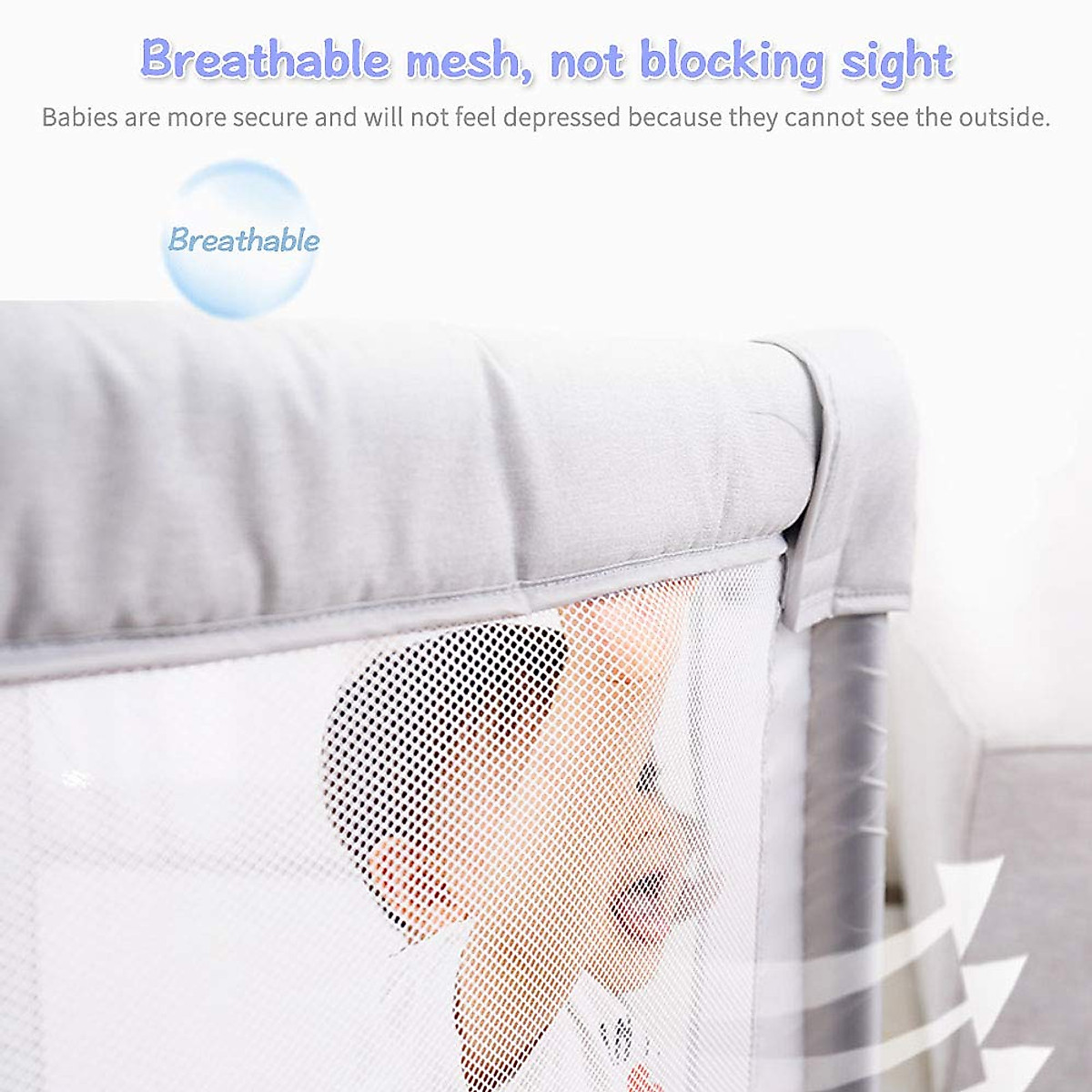 Baby Playpen Extra Large Activity Center Indoor & Outdoor Large Playpen with Anti-Slip Base Sturdy Safety Fence with Super Soft Breathable Mesh