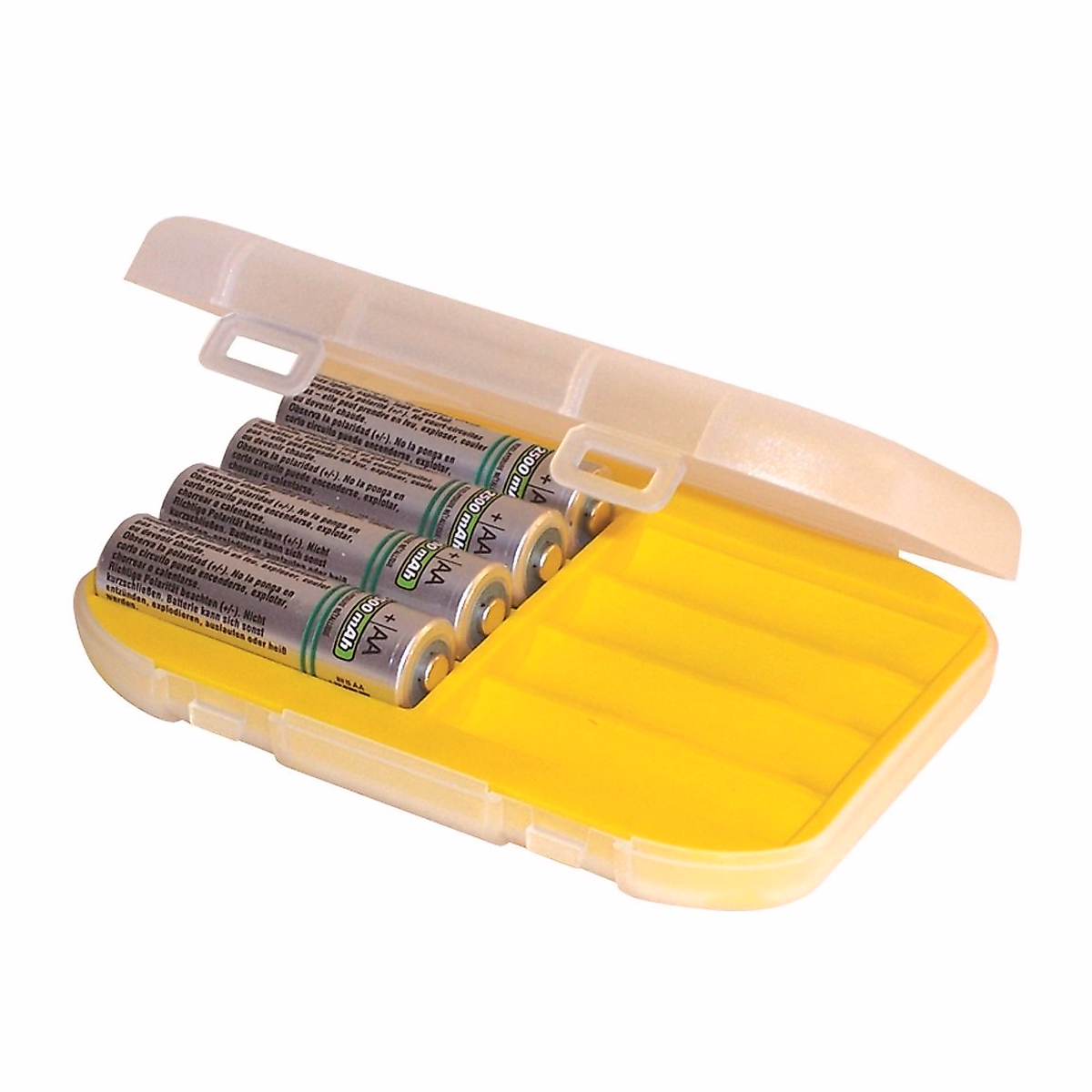 Malamute Rugged AA Battery Storage Case - Holds 8, Traction Feet, Made in the USA