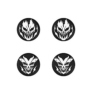 PlayVital Thumb Grip Caps for ps5/4 Controller, Silicone Analog Stick Caps Cover for Xbox Series X/S, Thumbstick Caps for Switch Pro Controller - Fire Demons