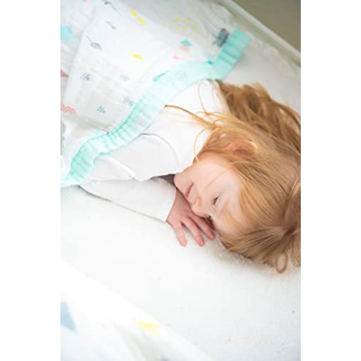 Jay & Ava Baby Muslin Blanket 42” x 42”, Soft Toddler Cotton Baby Blankets for Boy, 4 Layers Bed Muslin Throw for Baby Crib, Large Baby Receiving Blanket - (Green Bear Forest)