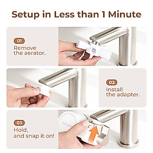 Waterdrop Soft Water Skincare Filter 2.0, Bathroom Sink Filter Water Faucet for Skin, Faucet Water Filter, 0.01 Micron, Reduce Chlorine & Scale Control，BFT1(1 Filter Included)