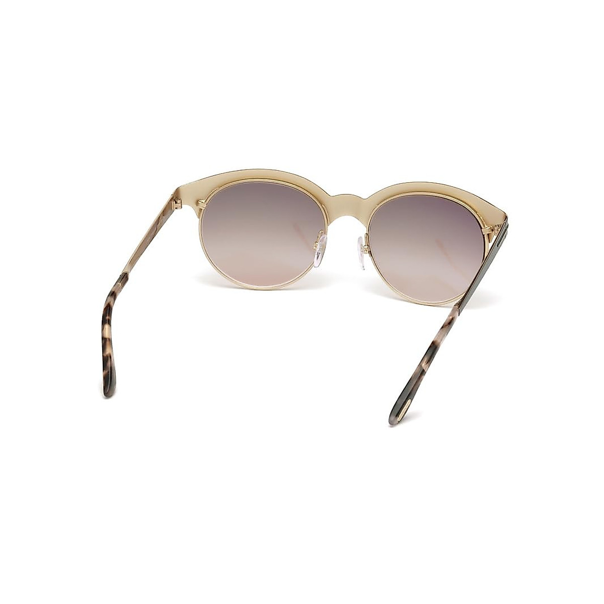 Tom Ford Oval Sunglasses TF438 Angela 01F Black/Gold/Havana FT0438