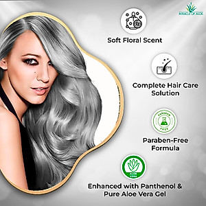 Softly Silver Shampoo Improved Conditioning formula for Gray Hair, 2 in 1 Purple Restorative Hair Wash for Mature Hair, Adds Luster, Bounce & Body, with Panthenol and 20% Pure UltraAloe