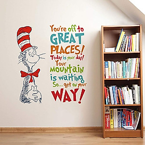 Runtoo Today is Your Day Inspirational Quotes Wall Decals Educational Kids Wall Art Stickers Reading Room Baby Nursery Bedroom Wall Decor