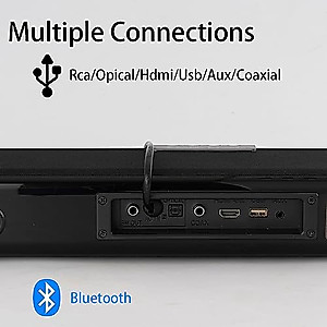 Phasetech Soundbar with 2 Wireless Microphones 2.1CH Bluetooth Sound Bar with Subwoofer, Karaoke Machine with Vocal Elimination, Sound Modification, Ambient Special Sound for Home Theater Audio