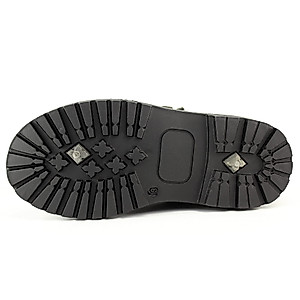 Tobfis Kids Waterproof Strap Work Boots (Toddler/Little Kid/Big Kid), Black PU, 2 M US