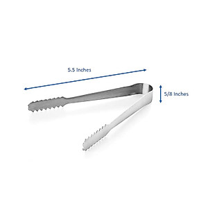 SRIVILIZE888 Mini Appetizer Tongs, Set of 3, Metal Serving Ice Sugar Dessert Stainless Steel Tiny Tong Kitchen Utensils