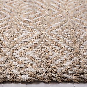 SAFAVIEH Natural Fiber Collection Area Rug - 5' x 8', Natural & Ivory, Handmade Boho Farmhouse Woven Jute, Ideal for High Traffic Areas in Living Room, Bedroom (NF185A)