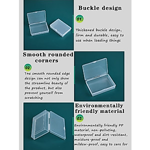 10Pcs Clear Plastic Playing Card Boxes Snaps Closed Poker Gaming Playing Card Deck Cases Holder Plastic Storage Box Clear Trading Card Box Plastic Card Storage Organizer for Bank Business Card (10Pcs)