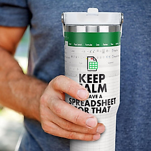 thmasamwr 30oz Excel Tumbler, Spreadsheet Coffee Mug, Relax I Have A Spreadsheet For That Mug for Accountant, CPA, Coworker, Funny Spreadsheet Excel Gifts for Men Women