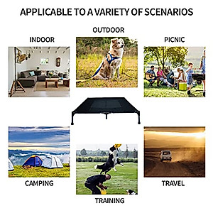 LOOGU Elevated Dog Bed, Portable Raised Dog Cot Bed for Indoor and Outdoor Use Dog Bed with Breathable Mesh and Durable Frame