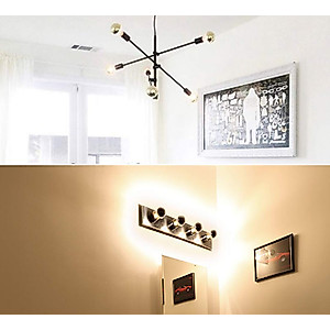 K JINGKELAI Half Chrome Light Bulb A60 6W(60W Equivalent) LED Filament Vintage Edison Bulb with Half Chrome Gold,for Home Lighting,Warm White 2700K,4 Pack