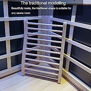 ZSQ Canadian Hemlock Sauna Backrest 1-Pack, S-Shape, No Stains, All Natural Finish (Backrest)