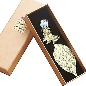 Metal Leaf Vein Butterfly Bookmark for Teachers Women Butterfly Book Marks Mothers Day Christmas Valentine's Day Teacher Book Lover Librarian