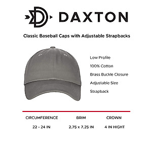 Daxton Vertical USA Cities Baseball Dad Hat Unstructure Low Profile Strapback,Brooklyn,Black Hat