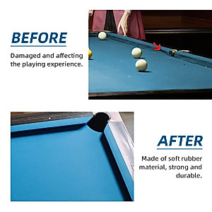 Scott Edward Billiards K66 Rubber Bumpers Pool Table Rail Cushions (Set of 6) Bumpers Replacement Bumpers Accessories- 9 Foot