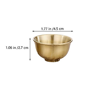 Vintage Tea Wine Drinking Cup: 2pcs Tea Bronze Cup Sake Cup Retro Sip Wine Cup Small Champagne Drinking Cup Chalices Gold Tea Mug