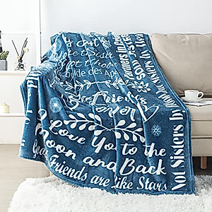 Best Friend Blanket Birthday Gifts with Loving Messages | Luxurious Friends Blanket for Best Friend Birthday Gifts for Women | Snuggly Soft Fleece Blanket 50" X 60"
