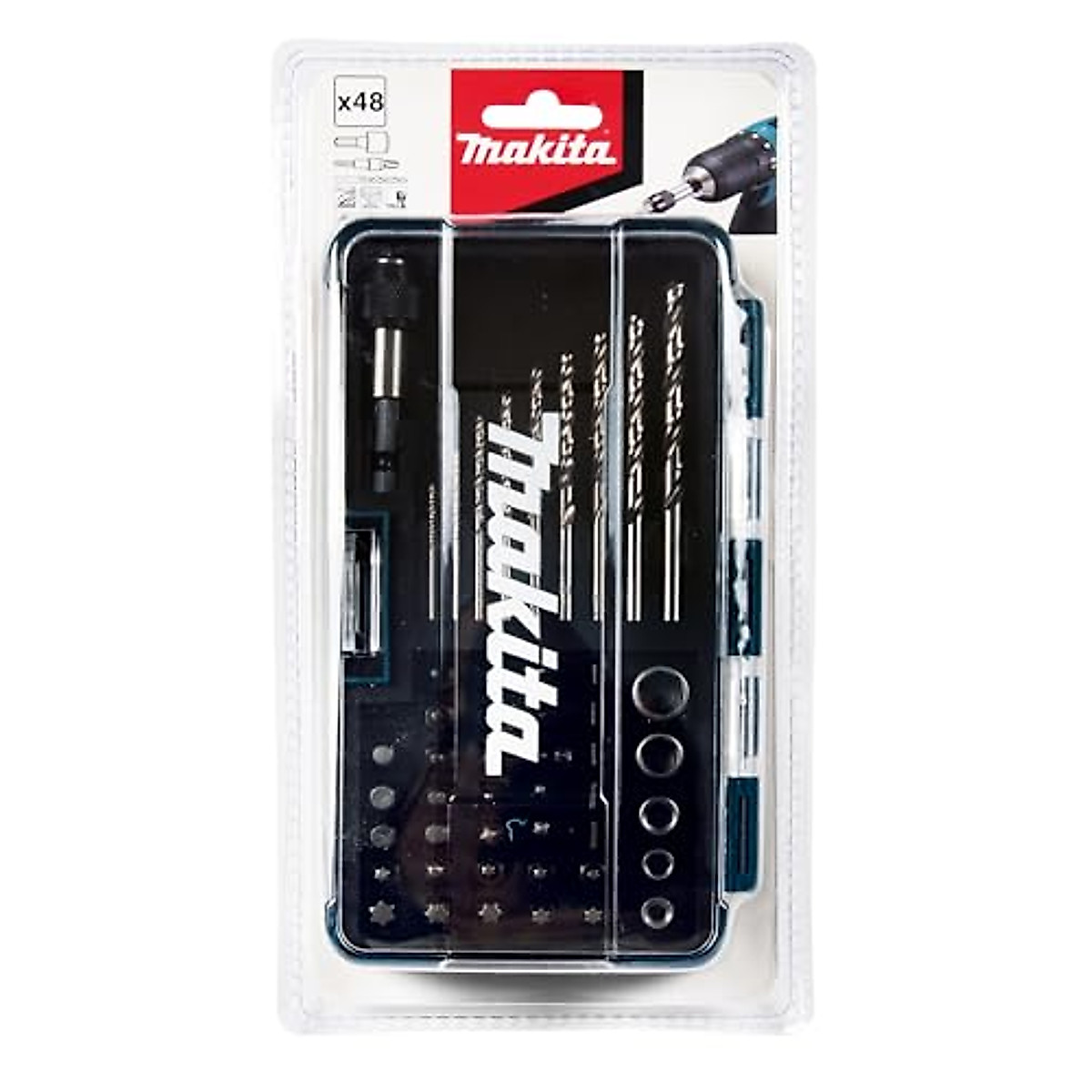 Makita B-36201 Metric High Speed Steel Drill Bit, Screw Bit and Socket Set (48 Piece)