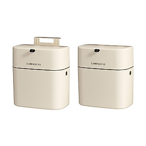 EXCBIOZ Hanging Trash Can,Wall Mounted Hanging Trash Bin with Lid Multifunction Collection Box Household for Waste Paper Trash Collection Artifact, 10.03x5.90x11.14in, Dual-purpose model