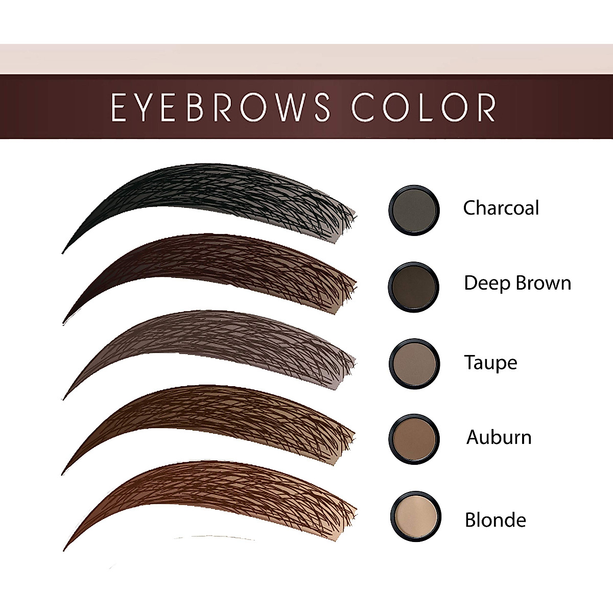 Mom's Secret 100% Natural Eyebrow, Organic, Vegan, Eyebrow Powder, Gluten Free, Cruelty Free, Made in the USA, 2.5 g. (Deep Brown)