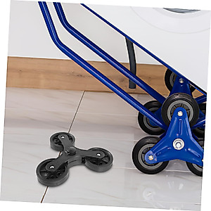 GANAZONO Wheels for Cart 1 Pair Trolley Hand Truck Wheels Stair Climbing cart Accessories Pull The cart Luggage cart Shopping cart Climbing Stairs Four Wheels Shopping