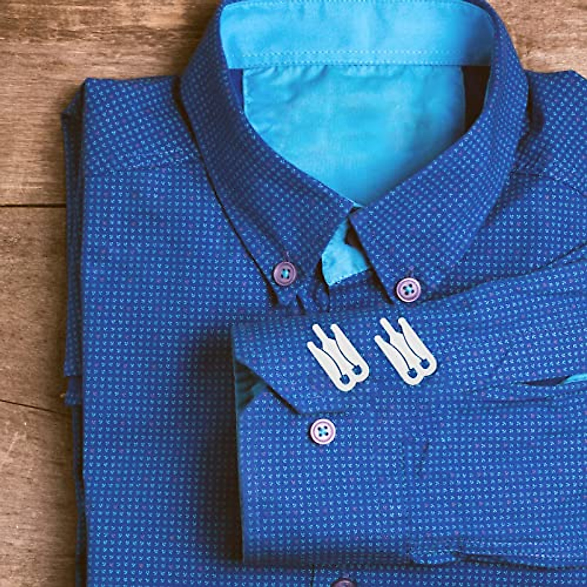 VICASKY 500pcs Shirt Clips Plastic Clothespins Clear Clips Transparent, Shirts Folding Packing Sock Ties Pants Bolt Clips for Men Women