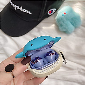 Suublg Silicone Cartoon Earbuds Case Protective Cover with Keychain Fit Designed for Samsung Galaxy Buds2 Pro (2022) /Galaxy Buds 2 (2021) /Galaxy Buds Pro (2021) /Galaxy Buds Live (2020)