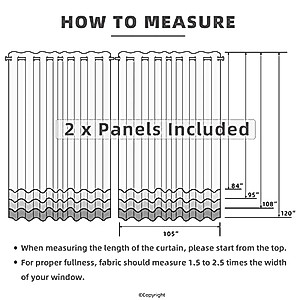 DIVA EN CAMINO DEC Waterproof Outdoor Curtain W105 x L95 - Grommet Top Sunlight Blocking Window Treatment Drapes Blackout Curtains for Home Bedroom Living Room Pergola Cabana Gazebo (Beige)