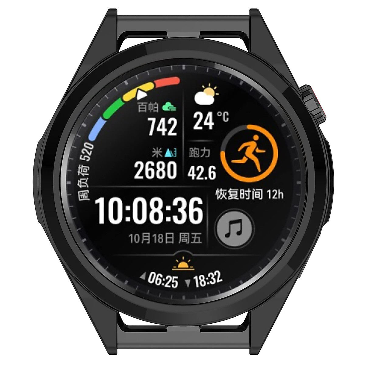 LOKEKE Compatible with Huawei Watch GT3 SE Protective Case Cover, PC Protective Case Cover Shell Compatible with Huawei Watch GT3 SE(PC Black)