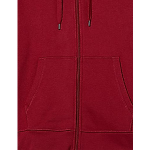 Amazon Essentials Men's Full-Zip Fleece Hoodie (Available in Big & Tall), Red, Large