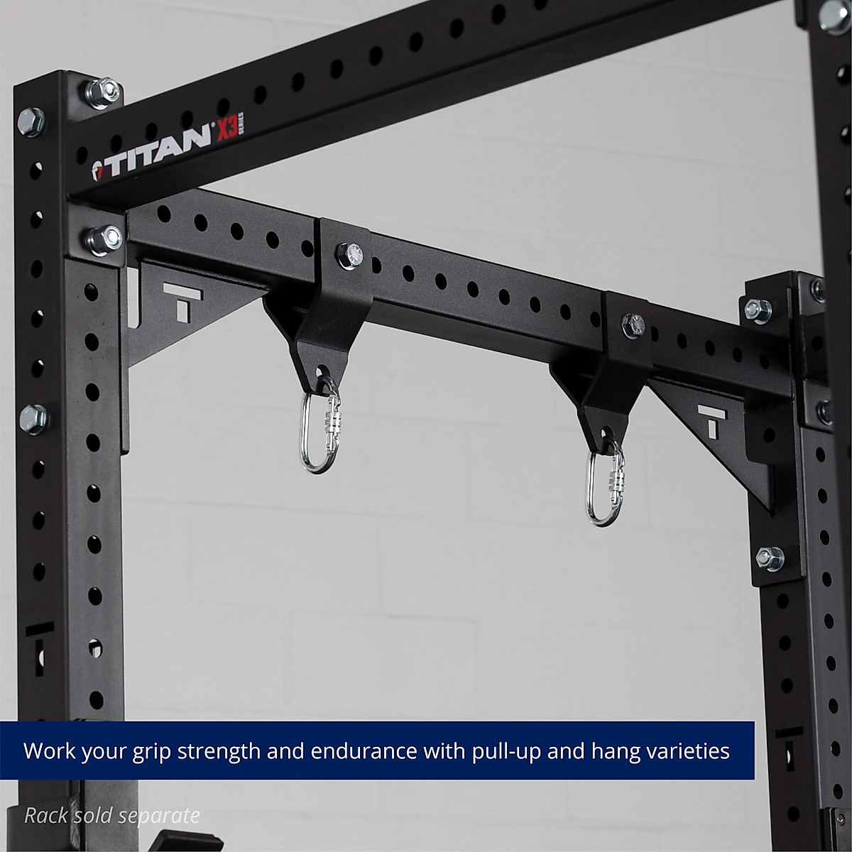 Titan Fitness Pair of Shackles Fit X-3 Series Power Racks, 500 LB Capacity, Fits on 3" x 3" Crossmember