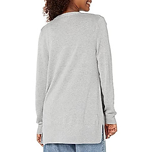 Amazon Essentials Women's Lightweight Open-Front Cardigan Sweater (Available in Plus Size), Light Grey Heather, X-Large