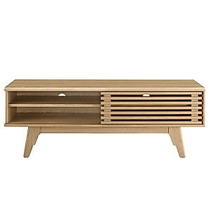 Modway Render Mid-Century Modern Low Profile 48 Inch TV Stand in Oak, 48"
