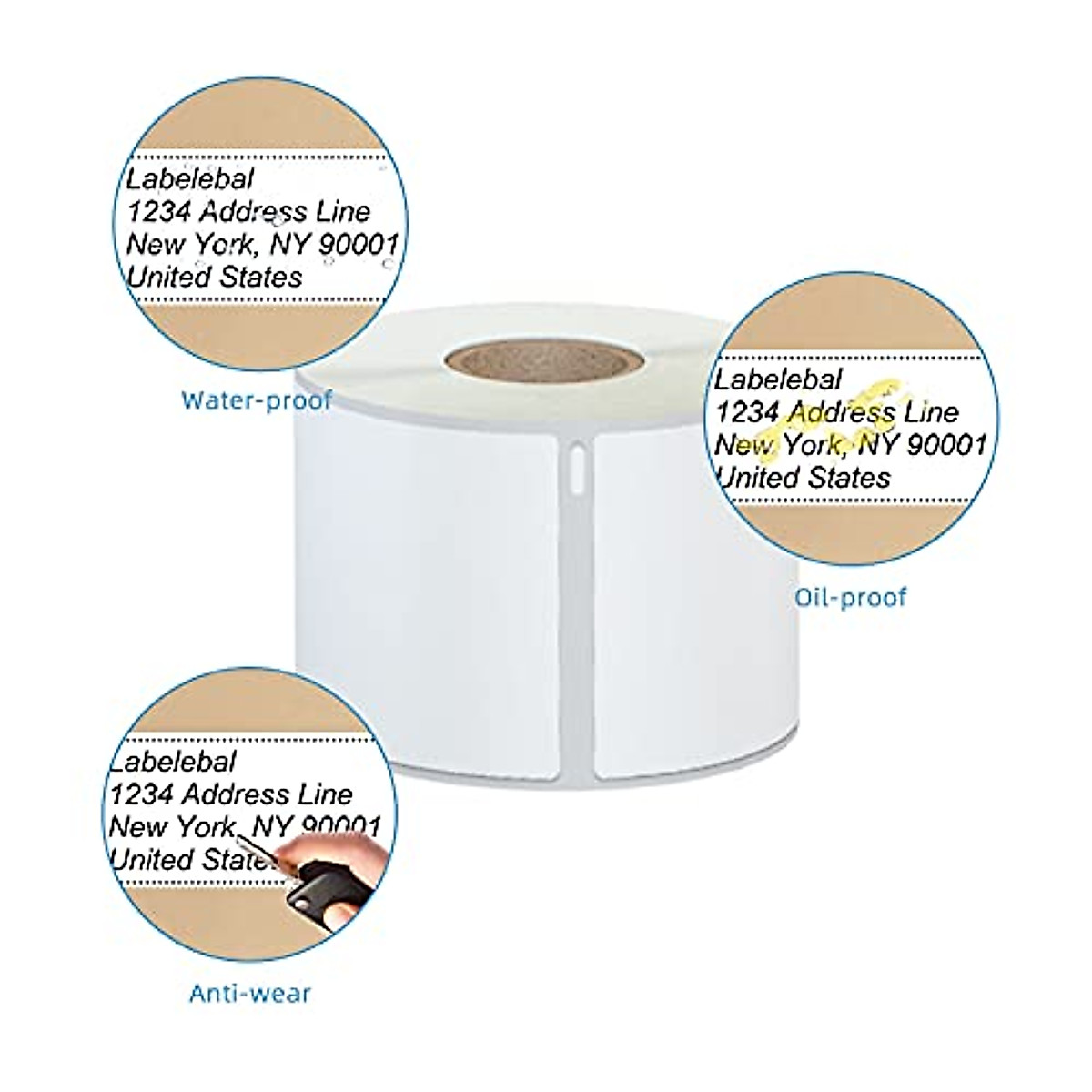 Labelebal 12 Rolls 2-1/8" x 4"(54mm x 101mm) Direct Thermal Labels Compatible with DYMO 30323 Shipping Replacement Labels Compatible for DYMO LabelWriter Printer (220 Labels/Roll)