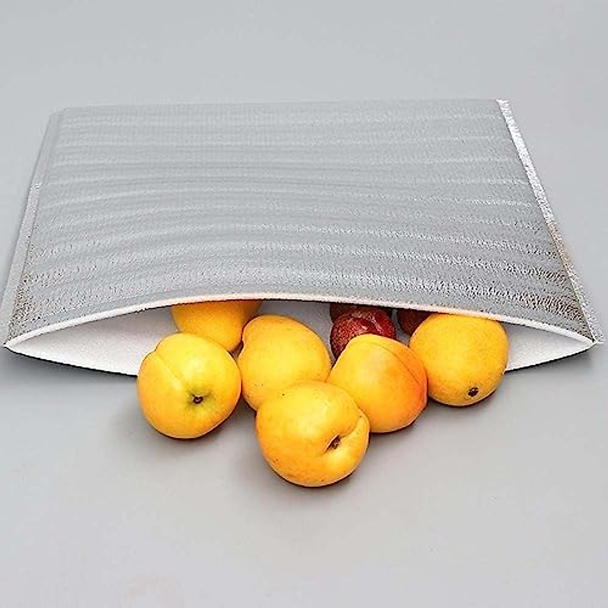 10Pcs Disposable Food Thermal Pouches Aluminum Foil Liners Food Delivery Pouches for Picnic Camping Store(35 x 40cm)