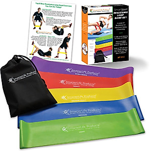 SmarterLife Resistance Bands for Working Out, Non-Latex Exercise Bands for Women, Men, 5 Extra Wide Workout Bands For Weight Loss, Home Gym, Booty Bands, Physical Therapy Bands, Workout Guide Included