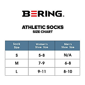 BERING Women's Athletic Running Cushioned Ankle Socks, Size 6-9, White/Grey, 6 Pairs