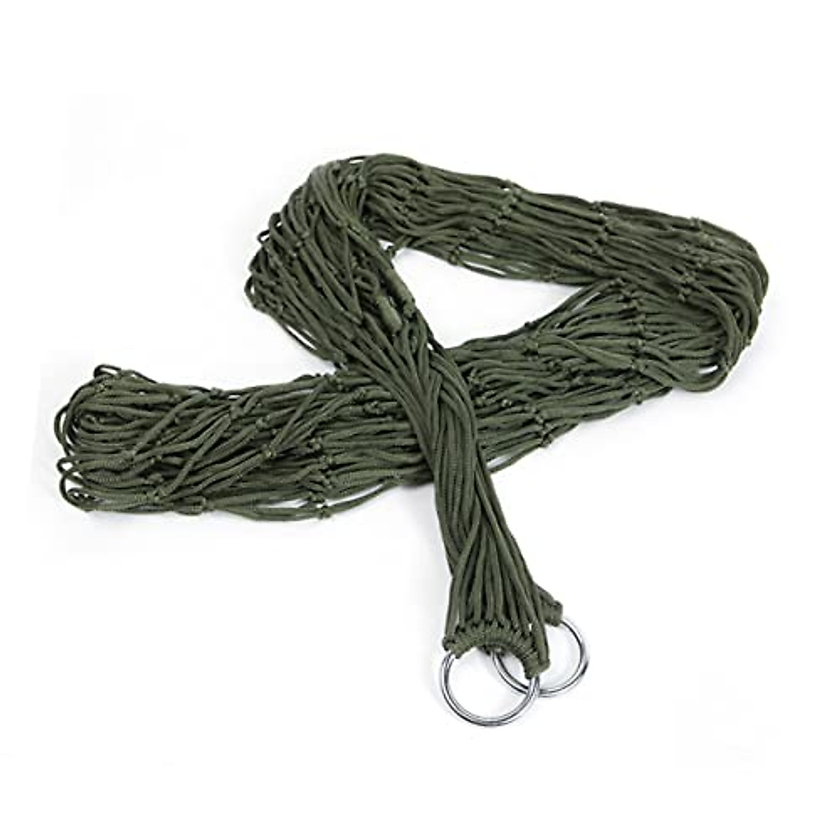 CLISPEED Hammock Swing Mesh Garden Hammock Camping Picnic Dark Swing Amy Hammocks Bed Travel Hanging Rope Net for Green Hunting Sleeping Outdoor Comfortable Leisure Indoor Nylon Beds Hiking Amacas