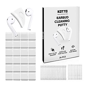 KOTTO 24 PCS Earbud Cleaner Kit, Earbuds Cleaning Putty, AirPod Cleaner Kit, Easily Remove Ear Wax and Dirt from Headphone/Earbud/AirPods/Charging Cases/Laptop/Phone/Earphones/Camera (24 PCS)