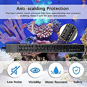 JOYOHOME Aquarium Heater, 500W Fish Tank Thermostat Heater with Dual LED Temp Controller Suitable for Marine Saltwater and Freshwater