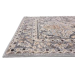 Unique Loom Tradition Collection Classic Southwestern Casual Design Area Rug (4' 0 x 6' 0 Rectangular, Gray/ Ivory)