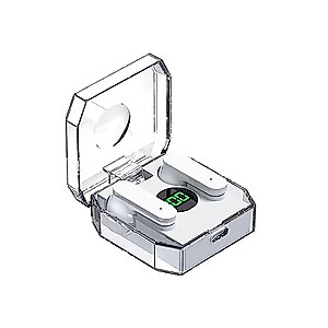 Bluetooth 5.3 Headphones, Wireless Earbuds with 40 Hours Playtime Charging Case, Deep Bass, IPX7 Waterproof Running Earphones with 4 Microphones for Clear Calls, LED Display, (Black)