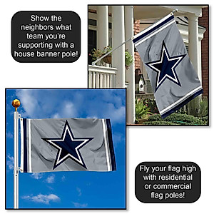 WinCraft Cowboys Metallic Silver Flag