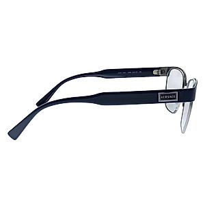Versace VE 1264 1462 Matte Blue Gunmetal Metal Semi-Rimless Eyeglasses 54mm
