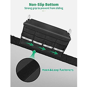 Oasser Trunk Organizer Cargo Organizer Trunk Storage Waterproof Collapsible Durable Multi Compartments with Foldable Cover Aluminium Alloy Handle Reflective Strip