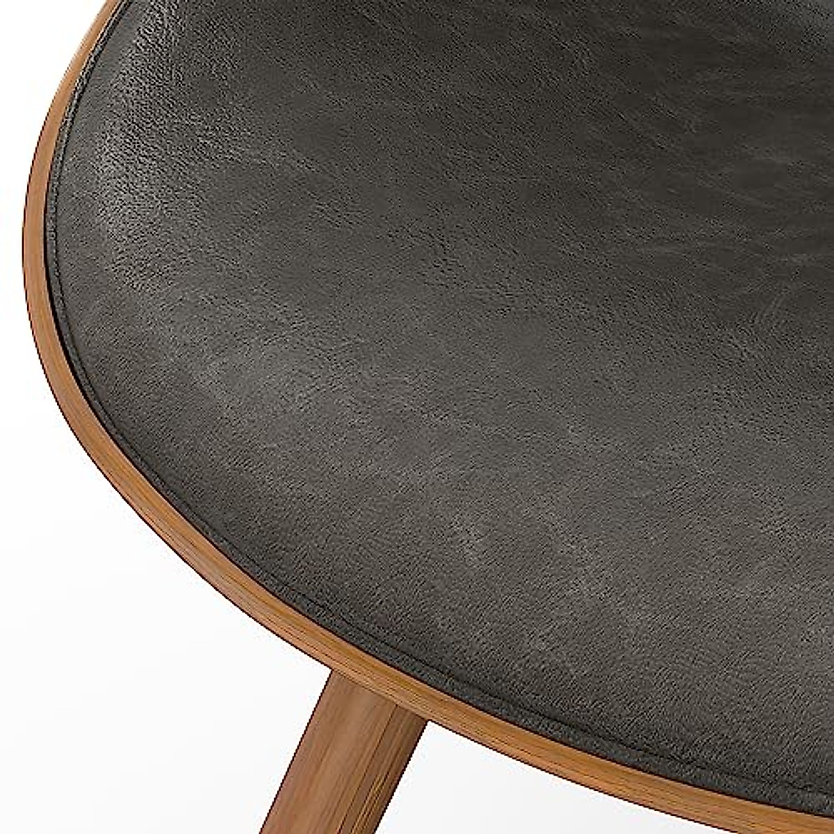 SIMPLIHOME Malden Dining Chair in Distressed Brown Vegan Leather, 22.8" W x 20.9" D x 30.9" H, Mid-Century Modern Wood Back Chair for Dining Room