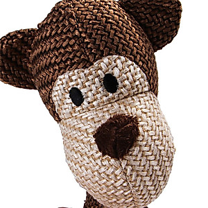 Squeaky Dog Toy Wakeu Plush Dog Chew Toys for Aggressive Chewers, Elephant Monkey Sheep Sound Durable Chew Stuffing Interactive Toy, Small Medium Dogs Puppy Cat Grinding Teeth Toy